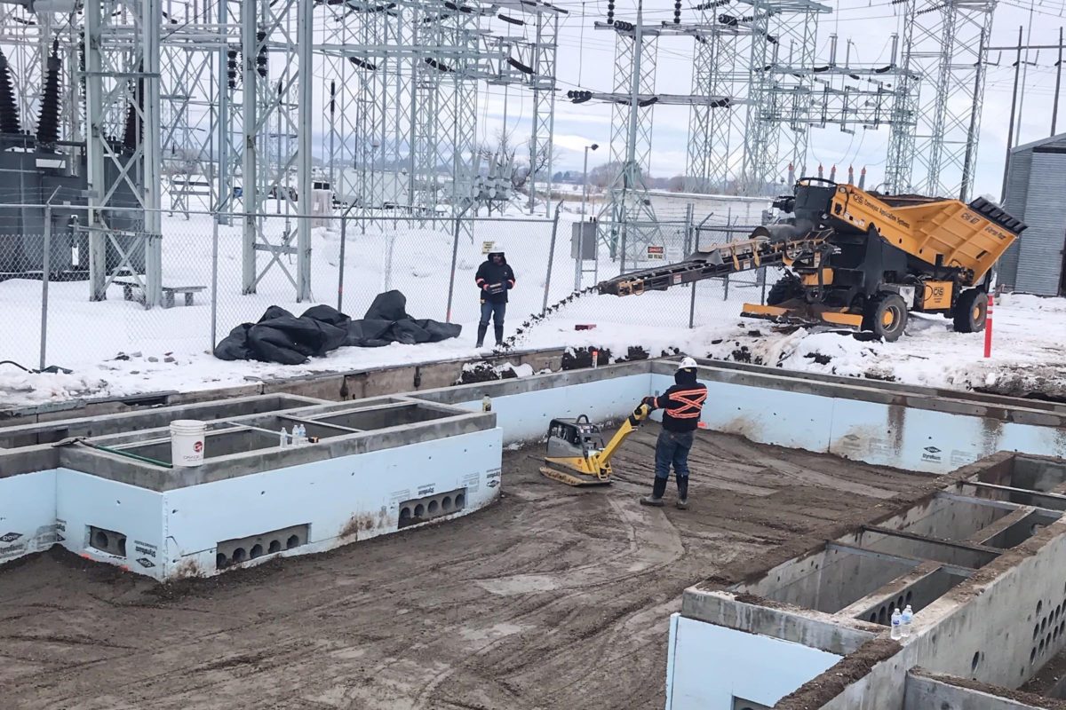 Goshen Substation in Shelley, ID - Grade Tech Excavators and Graders